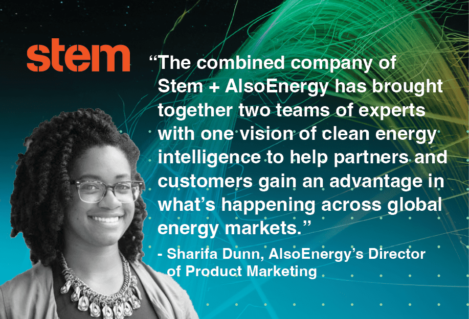 Stem + AlsoEnergy Employee Insights Series: Sharifa Dunn, Director of ...